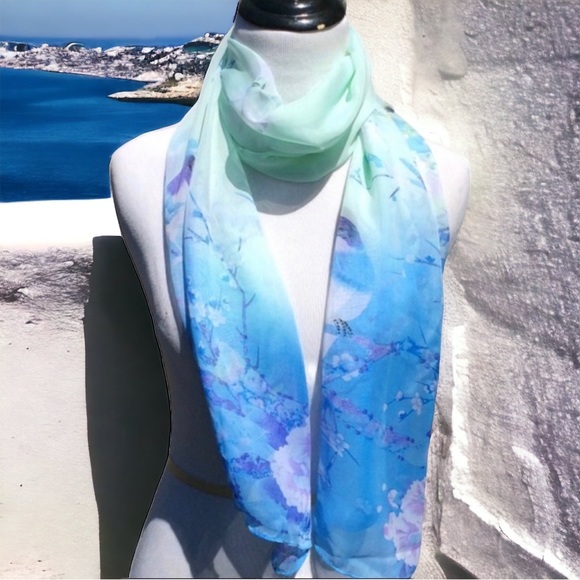 Evolving Always | Accessories | Beautiful Scarf With Bird Design | Poshmark